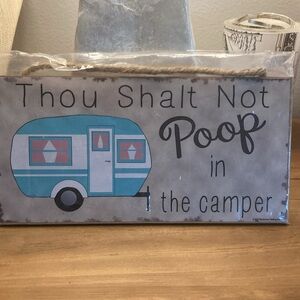 Accents | 5x1 Thou Shalt Not Poop In The Camper Bathroom Sign Plaque ...